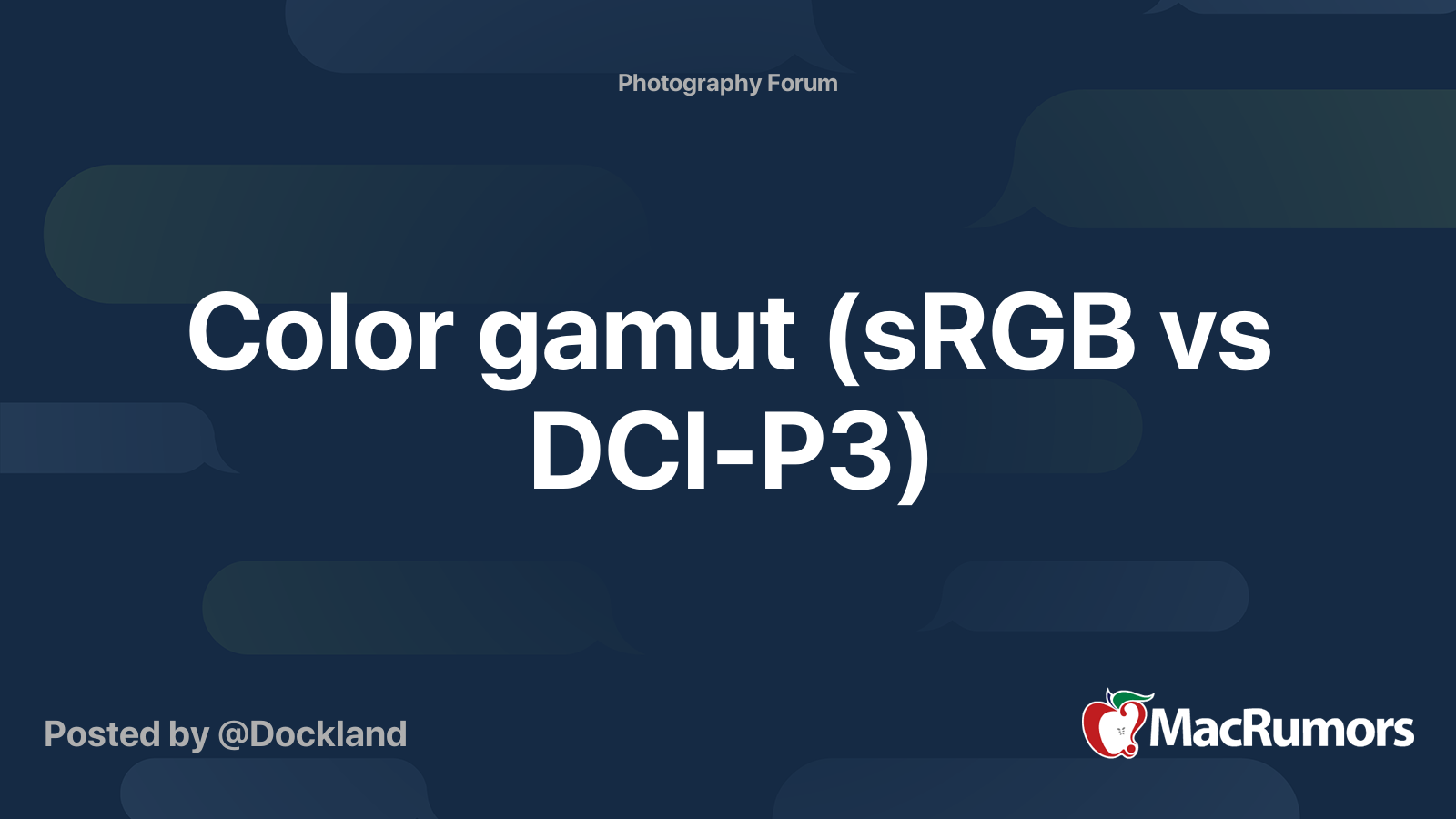 Color gamut (sRGB vs DCI-P3) | MacRumors Forums