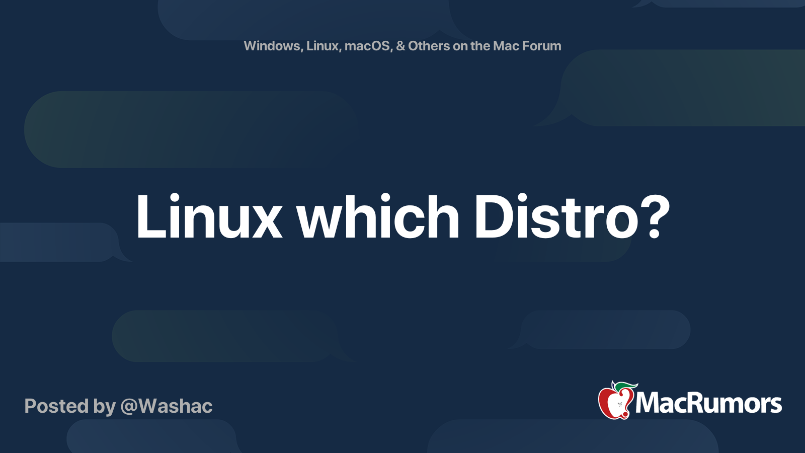 Linux which Distro? | MacRumors Forums