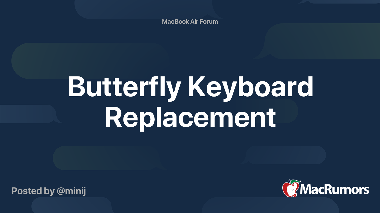 Butterfly Keyboard Replacement | MacRumors Forums