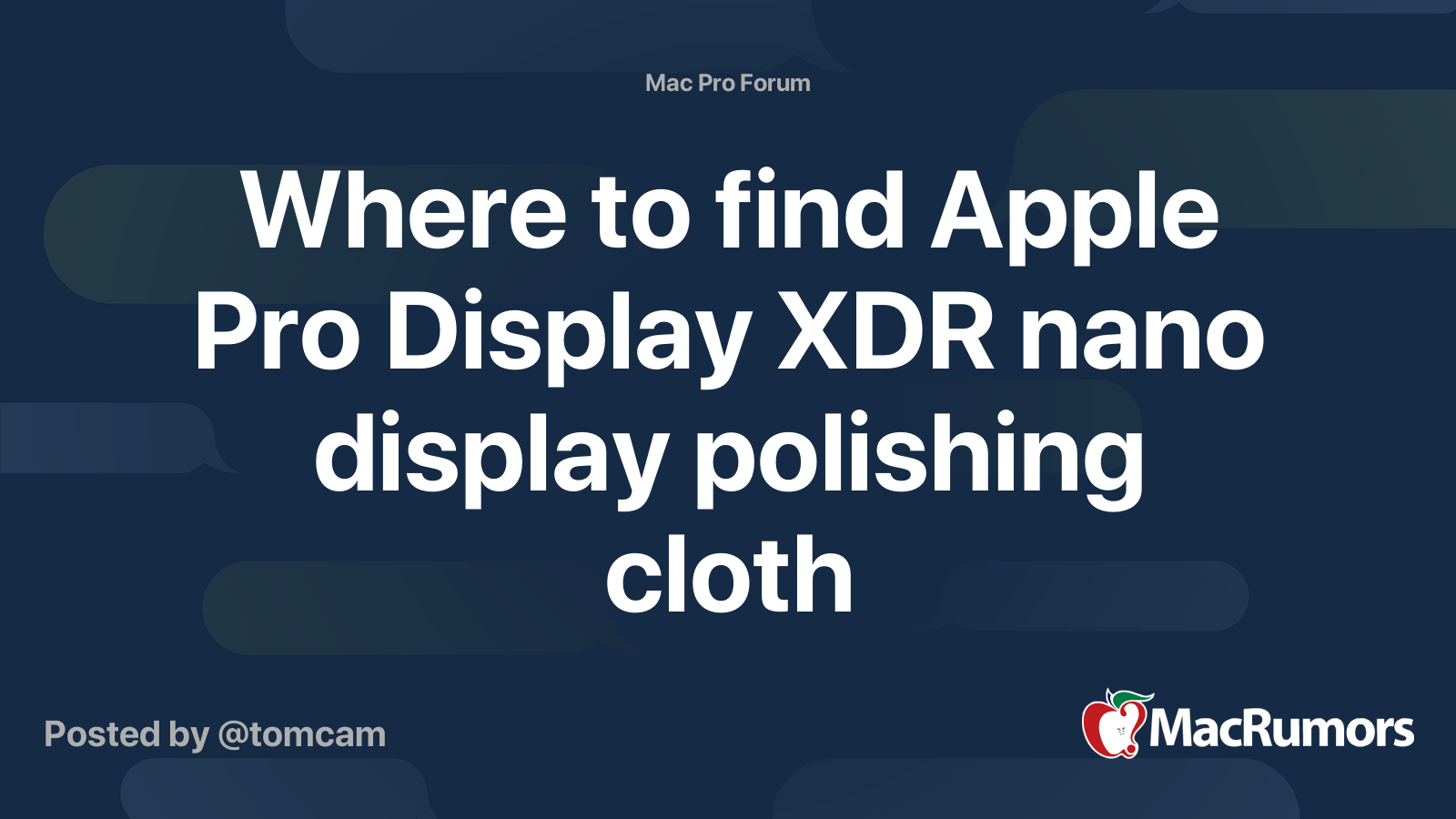 Where to find Apple Pro Display XDR nano display polishing cloth ...
