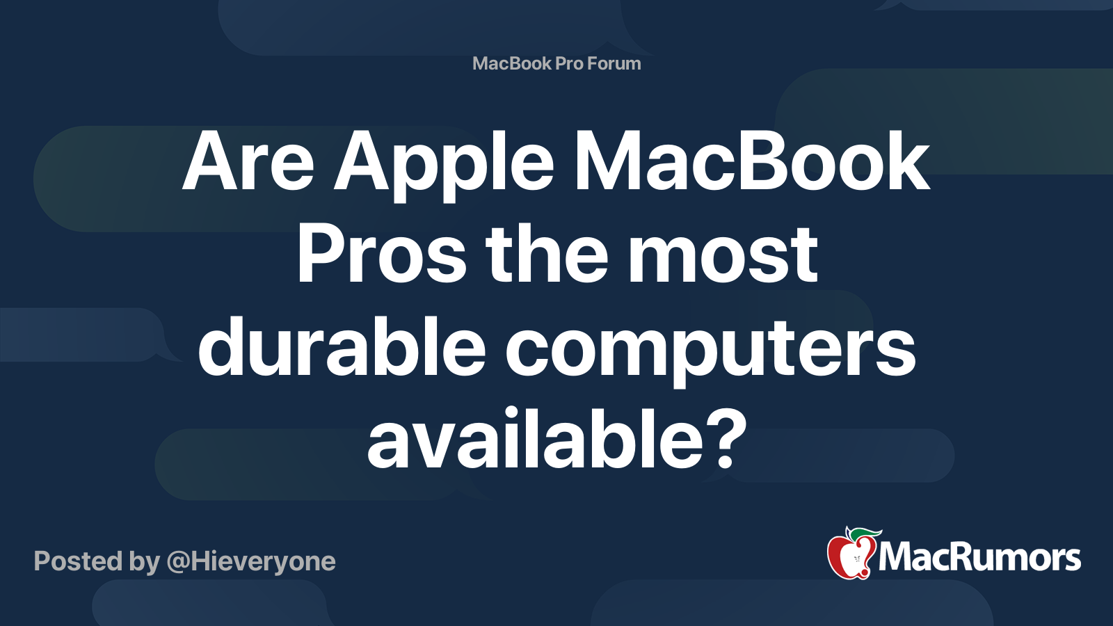 Are Apple MacBook Pros the most durable computers available ...