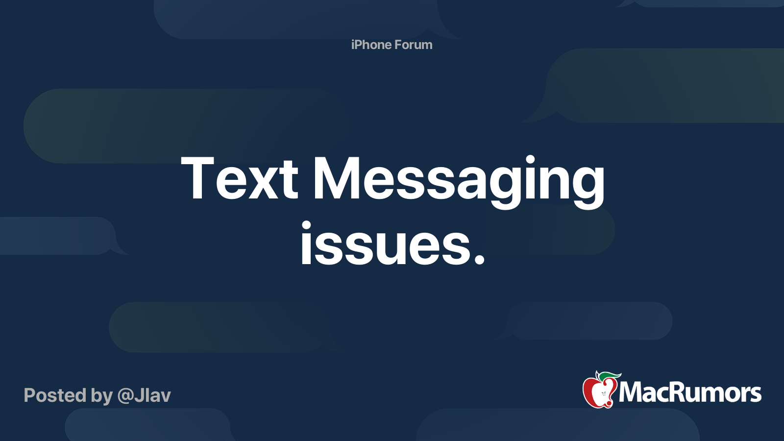 Text Messaging issues. | MacRumors Forums