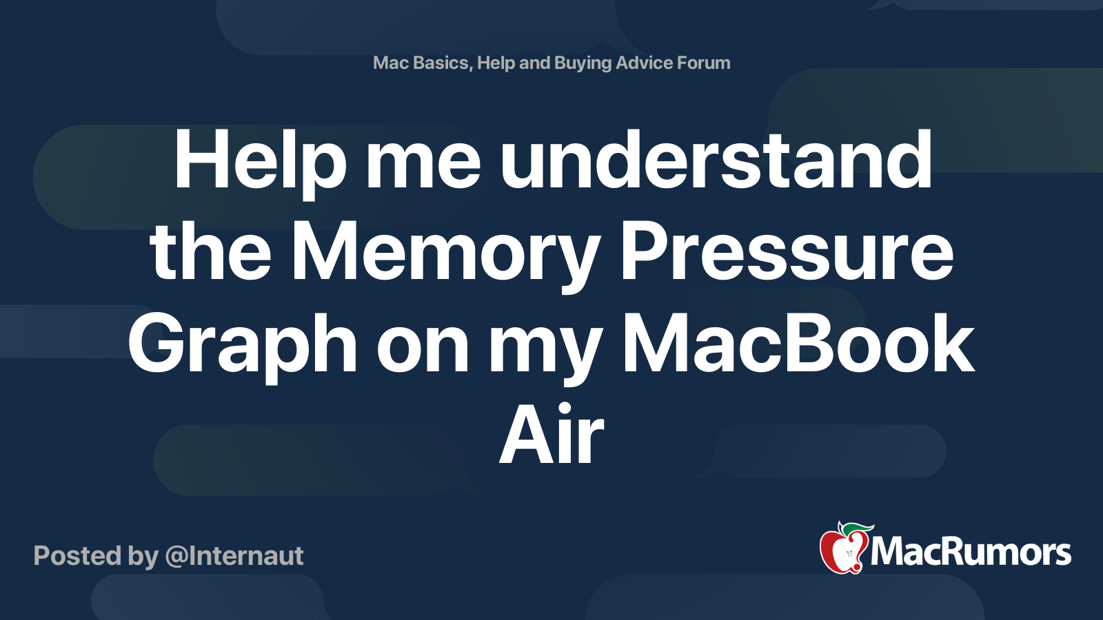 Help me understand the Memory Pressure Graph on my MacBook Air | MacRumors Forums