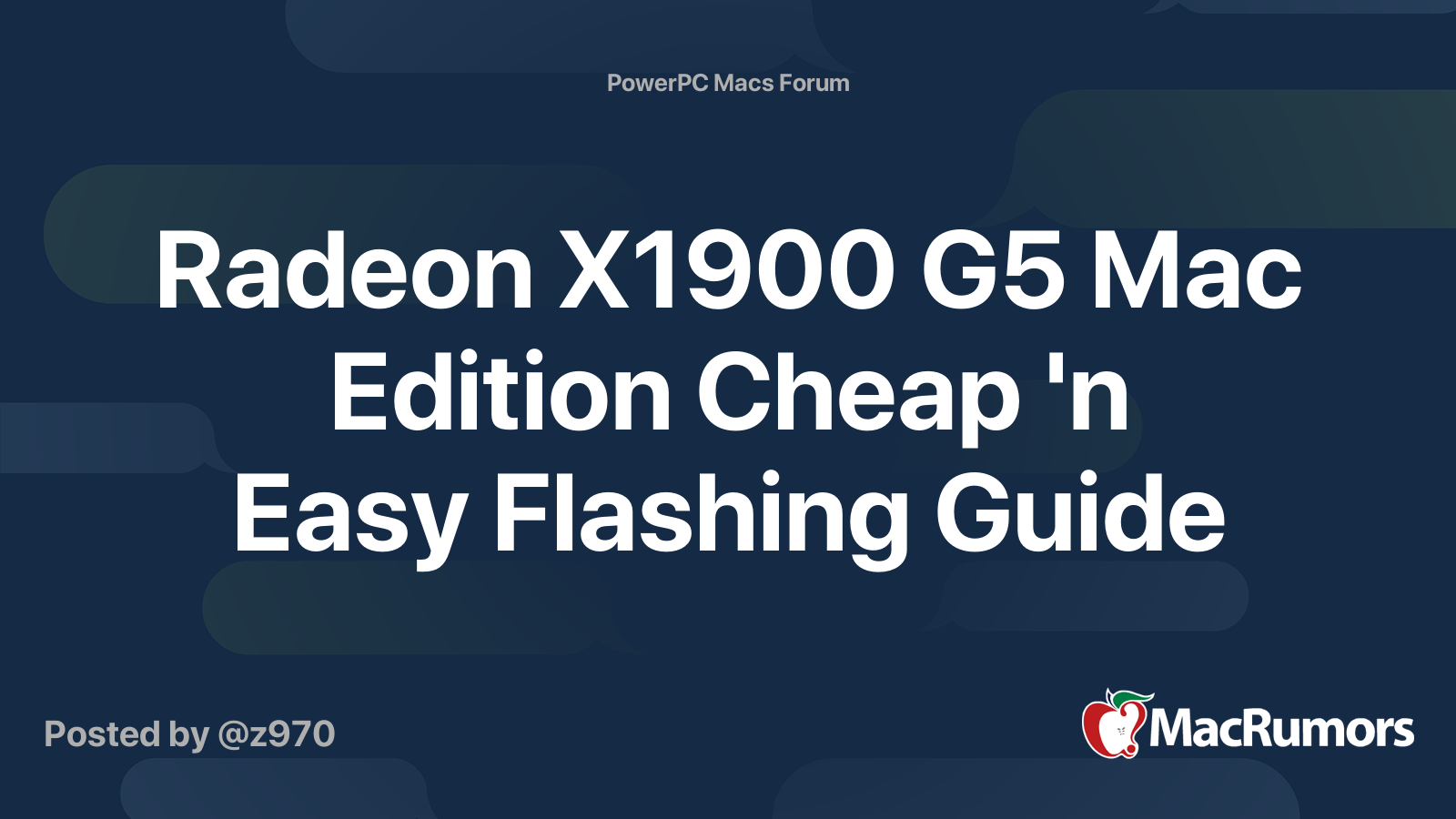 Radeon X1900 G5 Mac Edition Cheap 'n Easy Flashing Guide | Page 3 ...
