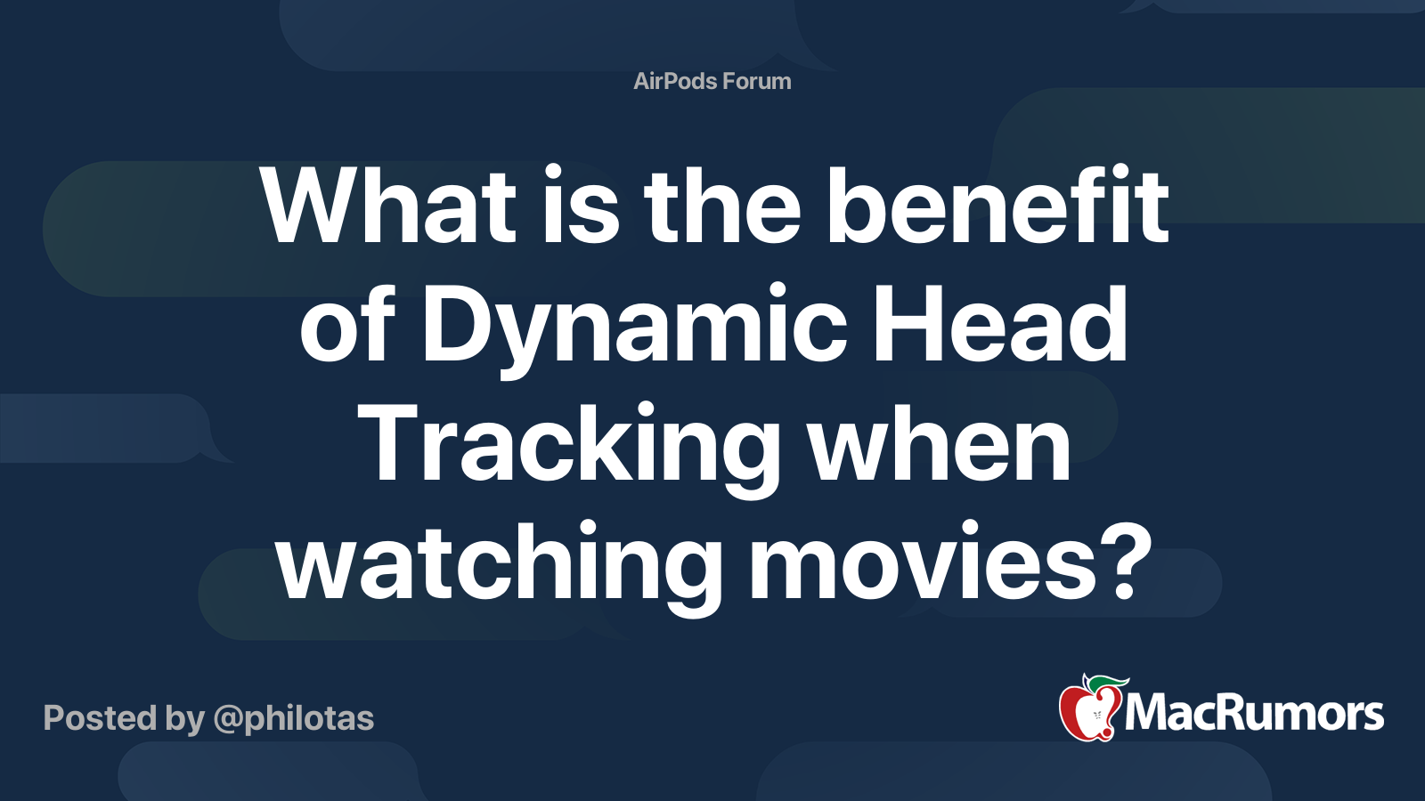 What is the benefit of Dynamic Head Tracking when watching movies ...