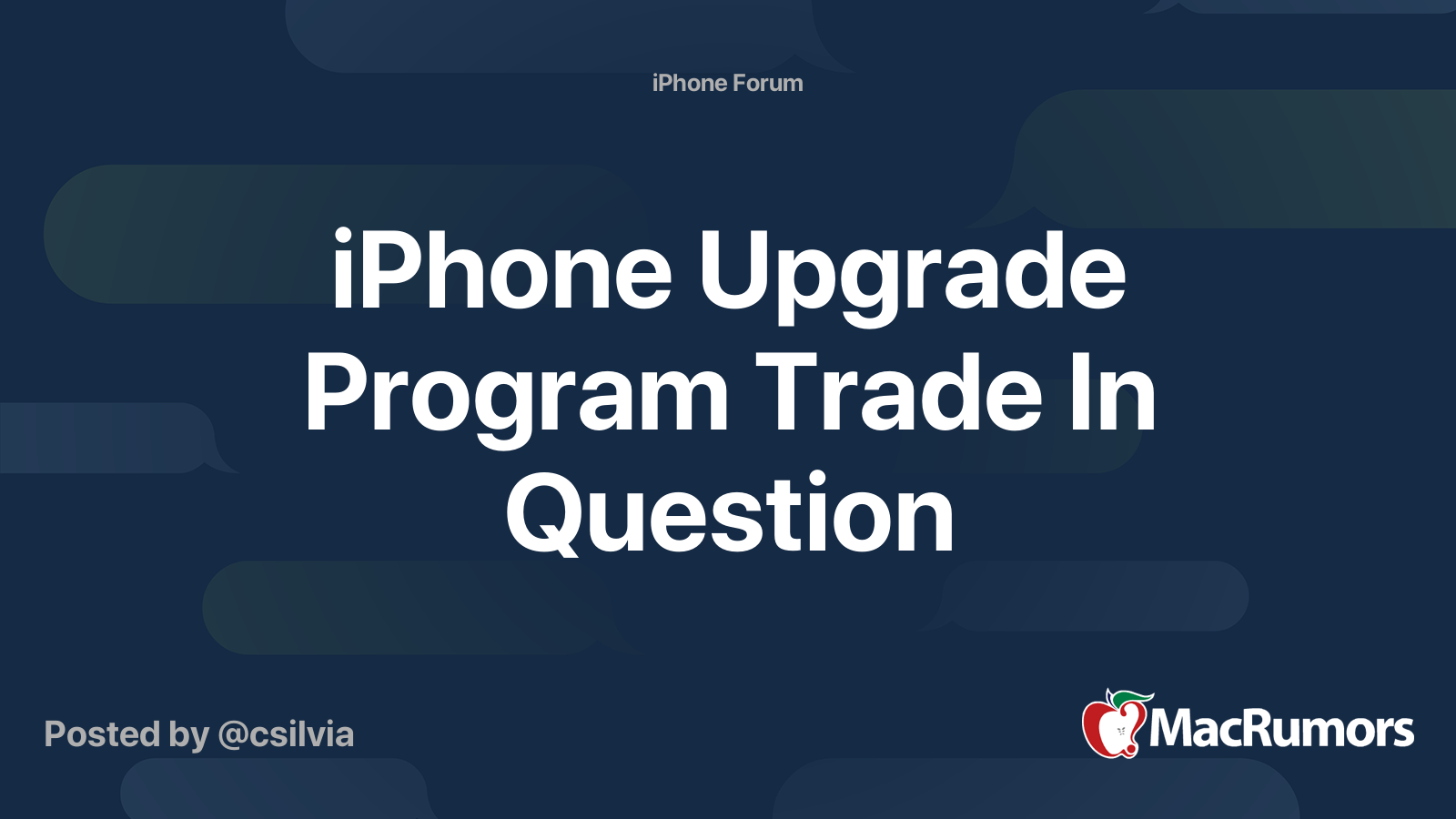 iPhone Upgrade Program Trade In Question | MacRumors Forums