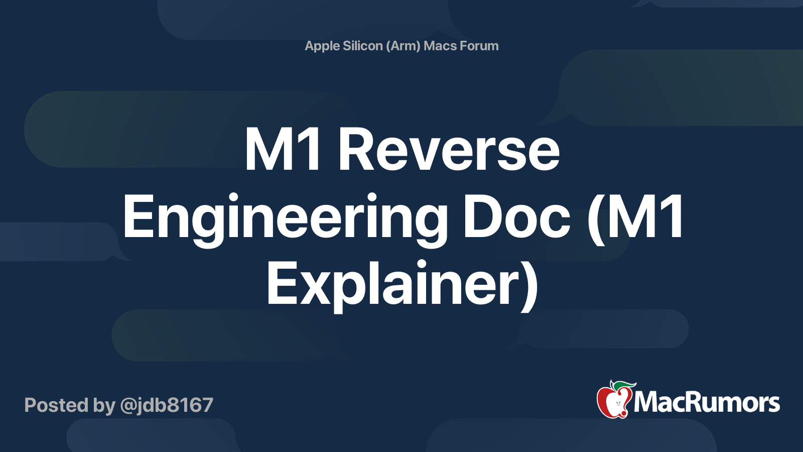 M1 Reverse Engineering Doc (M1 Explainer) | MacRumors Forums