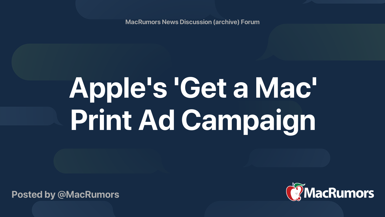 Apple's 'Get a Mac' Print Ad Campaign | MacRumors Forums
