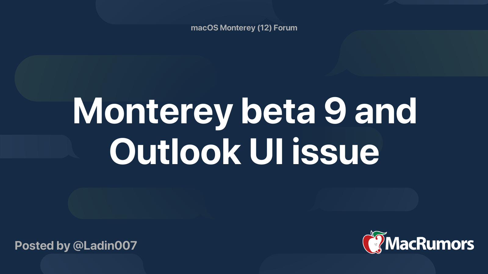 Monterey beta 9 and Outlook UI issue | MacRumors Forums