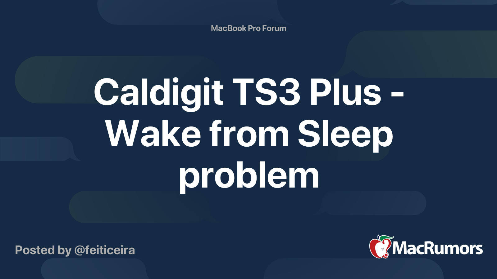 Caldigit TS3 Plus - Wake from Sleep problem | MacRumors Forums