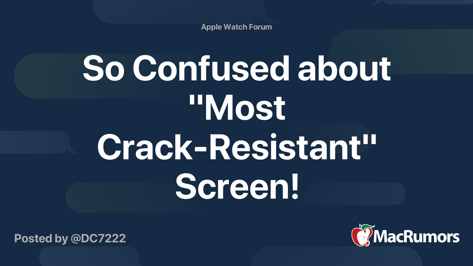 So Confused about "Most Crack-Resistant" Screen! | MacRumors Forums