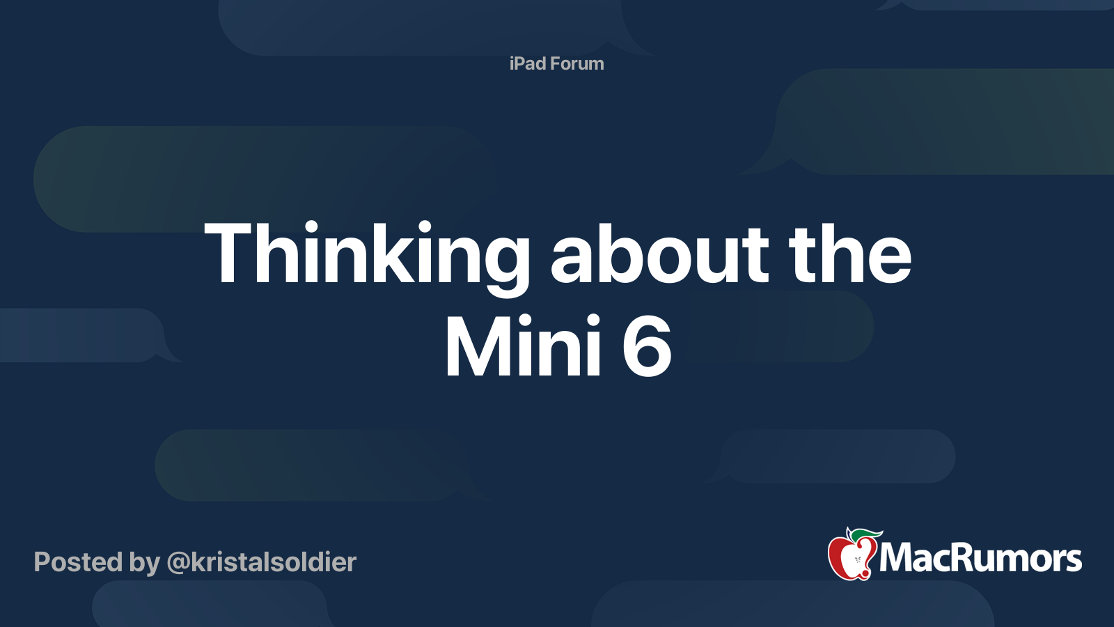 Thinking about the Mini 6 | MacRumors Forums