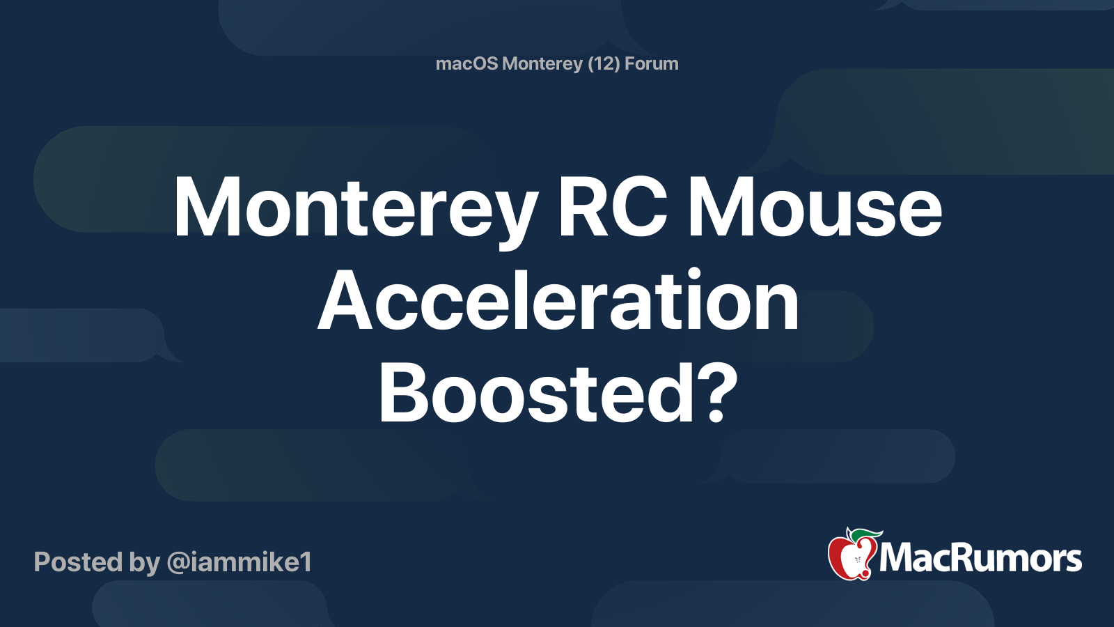Monterey RC Mouse Acceleration Boosted? | MacRumors Forums