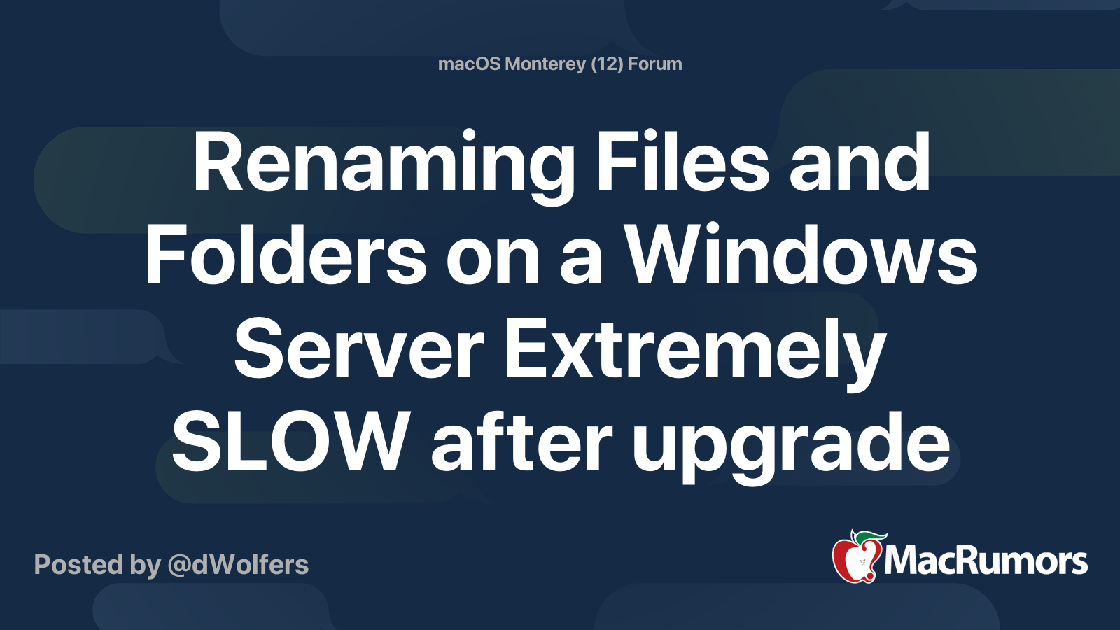 Renaming Files and Folders on a Windows Server Extremely SLOW after ...