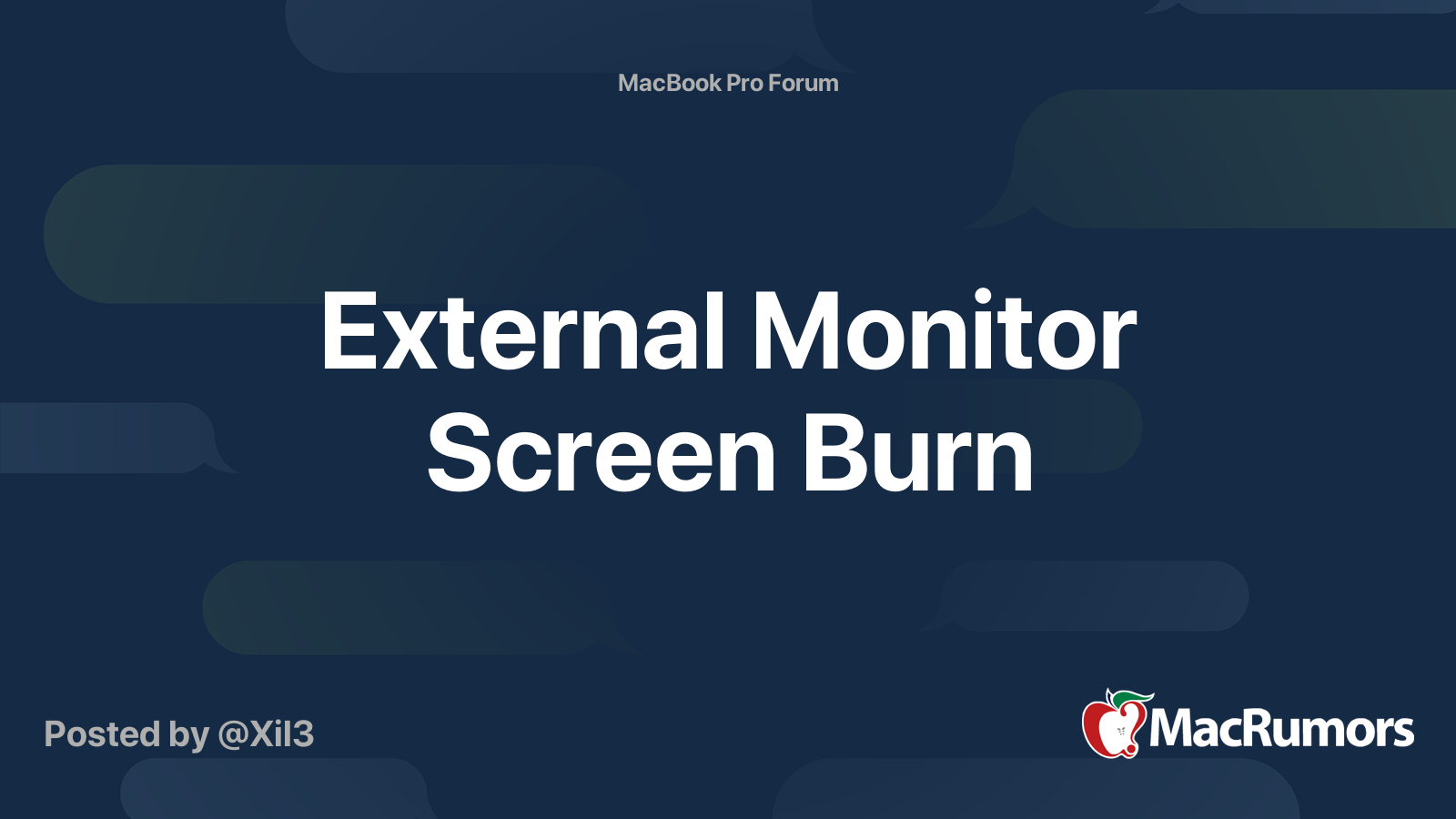External Monitor Screen Burn | MacRumors Forums