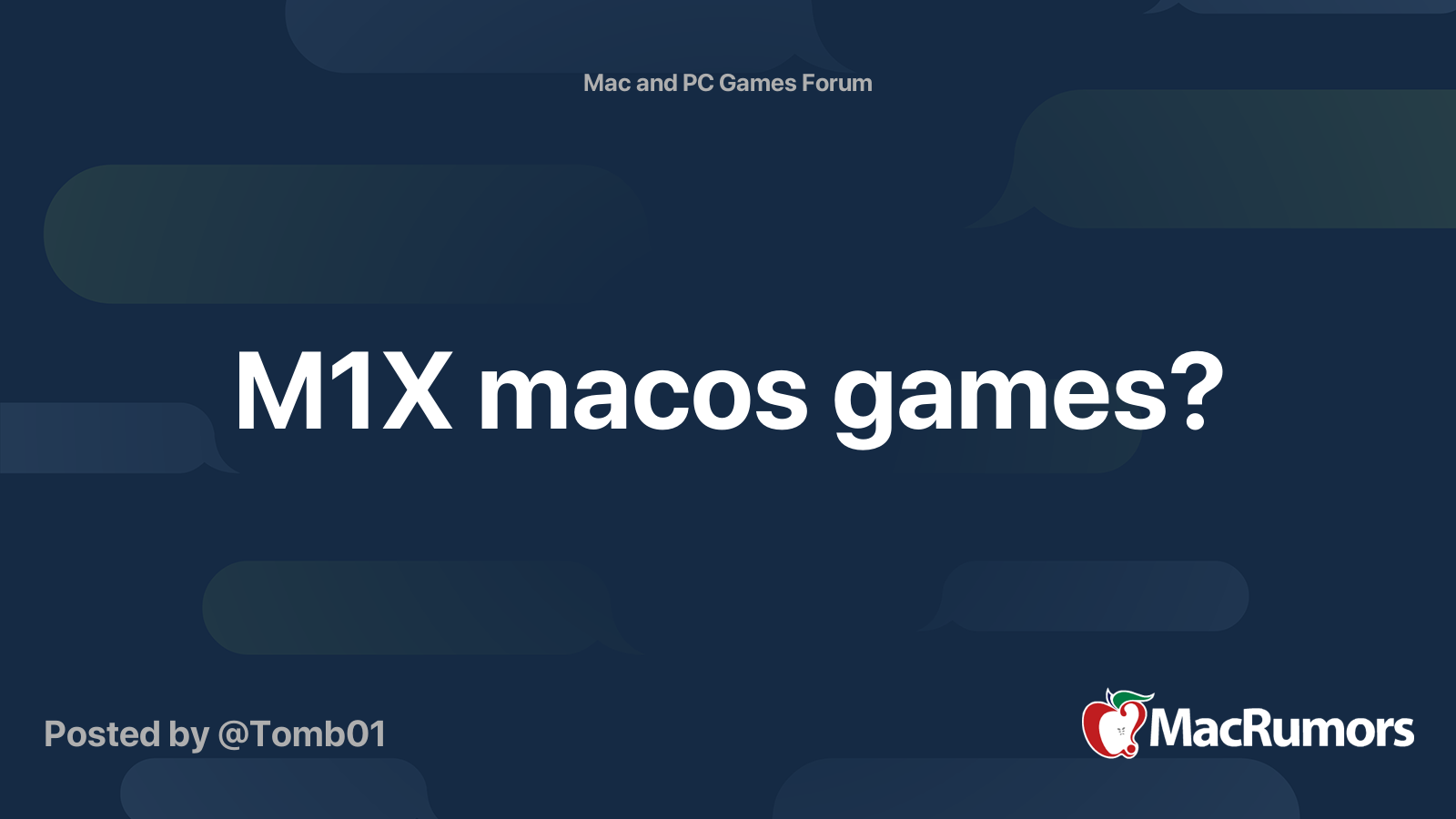 M1X macos games? | MacRumors Forums