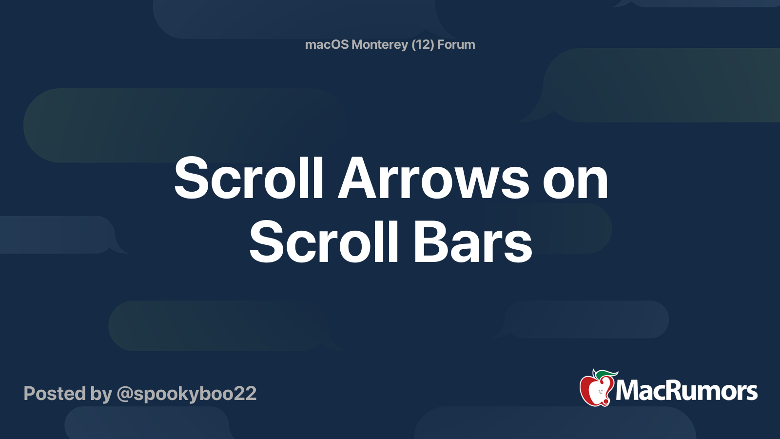 Scroll Arrows on Scroll Bars | MacRumors Forums