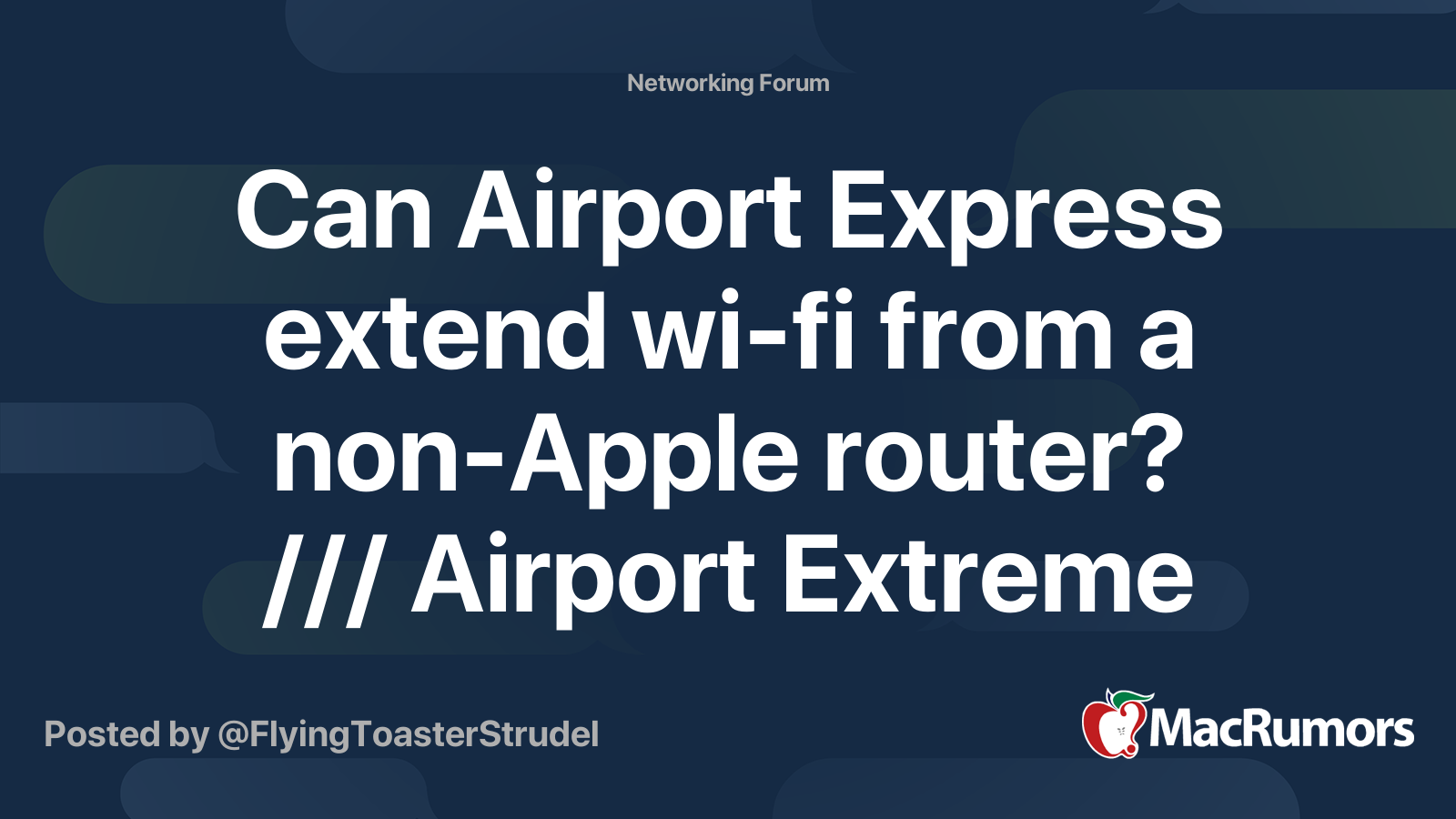 Can Airport Express extend wi-fi from a non-Apple router? /// Airport ...