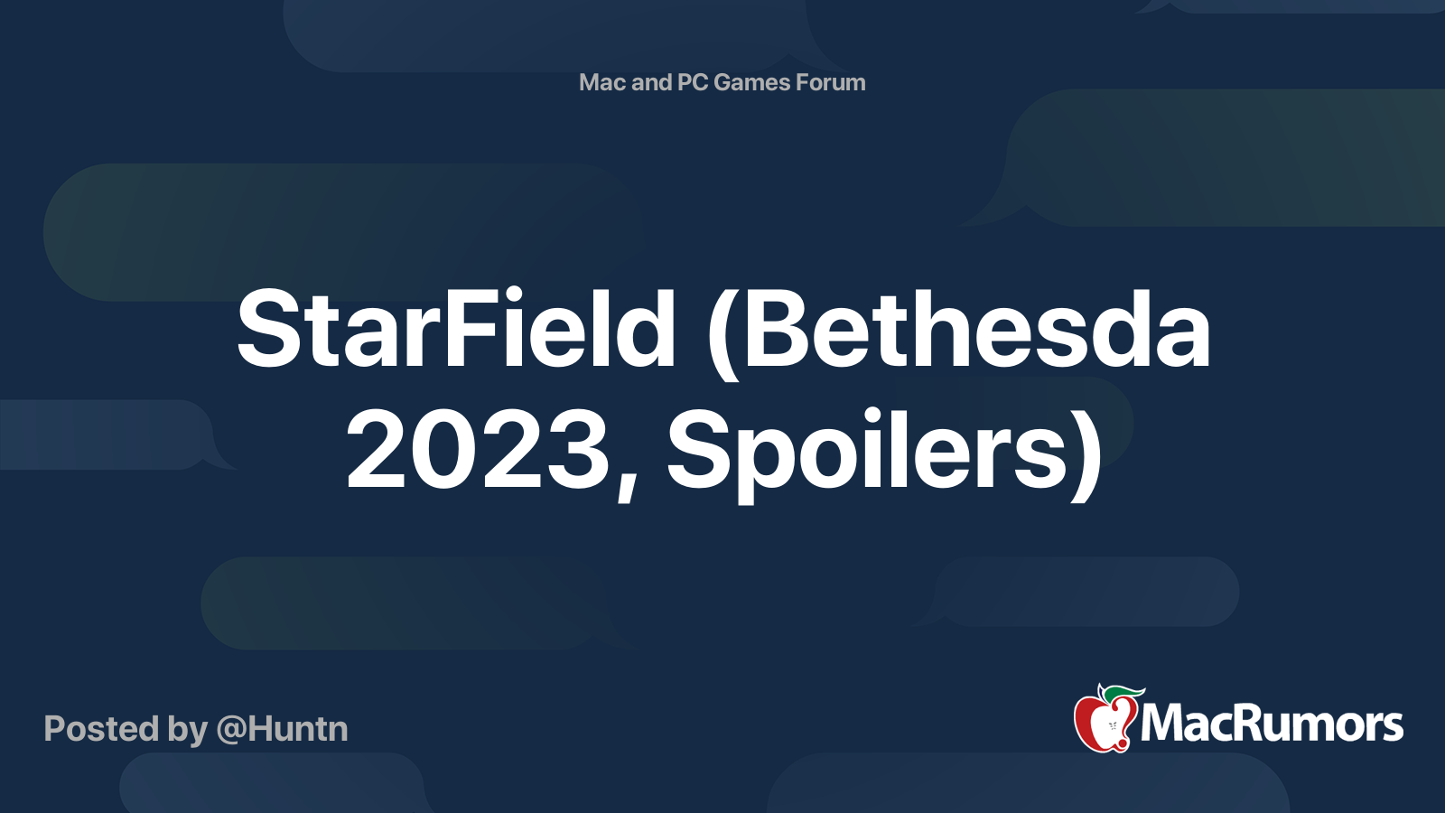 StarField (Bethesda 2023, Spoilers) | MacRumors Forums