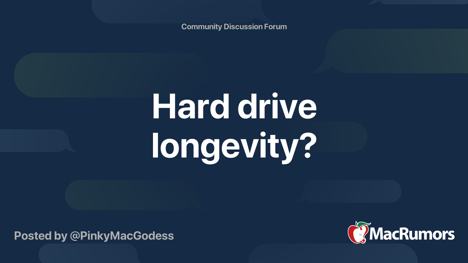Hard drive longevity? | MacRumors Forums