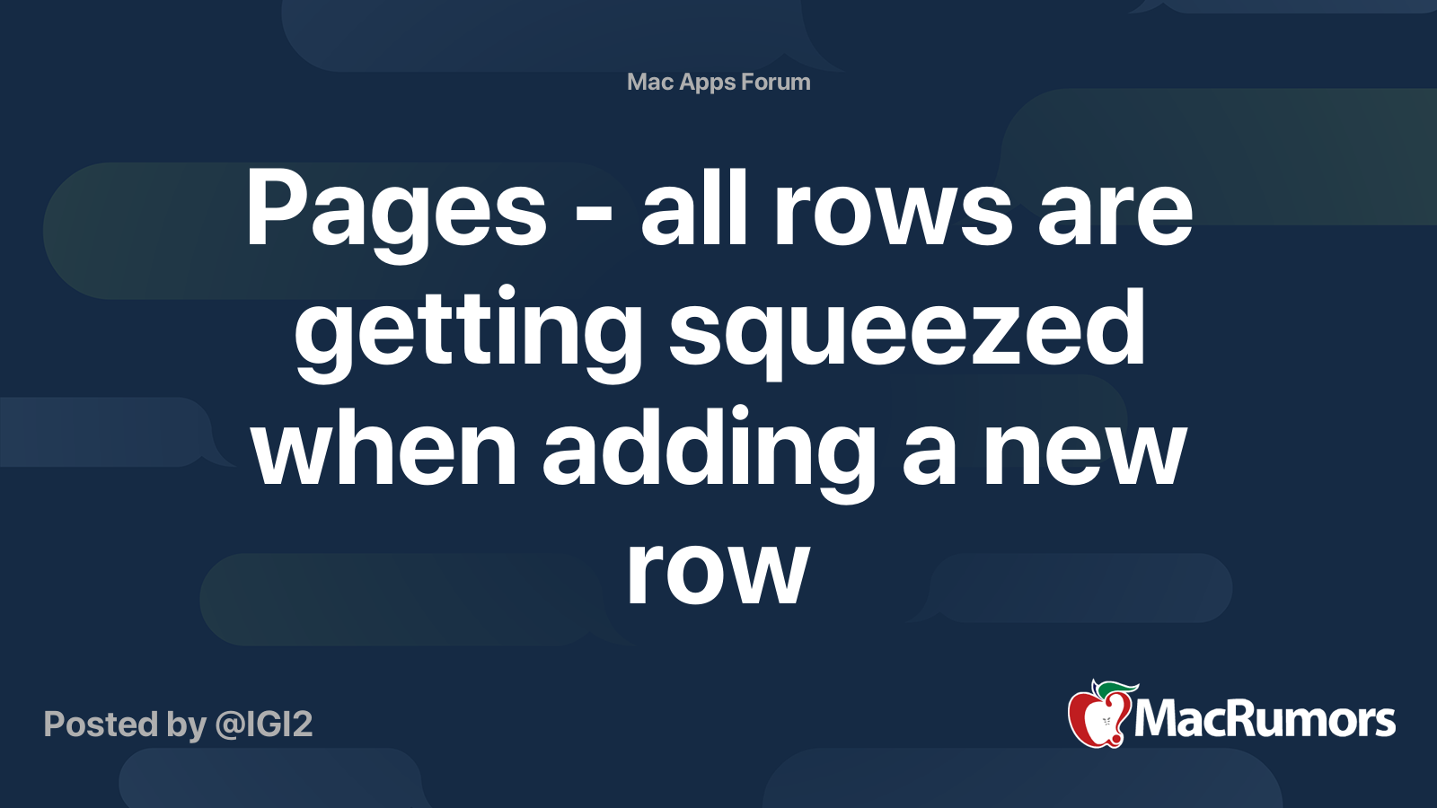 Pages All Rows Are Getting Squeezed When Adding A New Row Macrumors Forums 