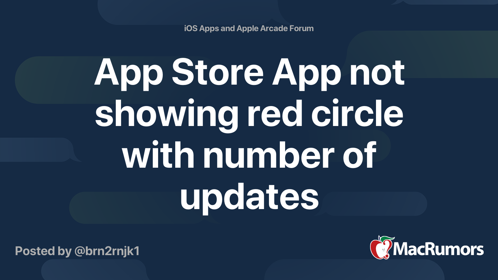 App Store App not showing red circle with number of updates | MacRumors ...