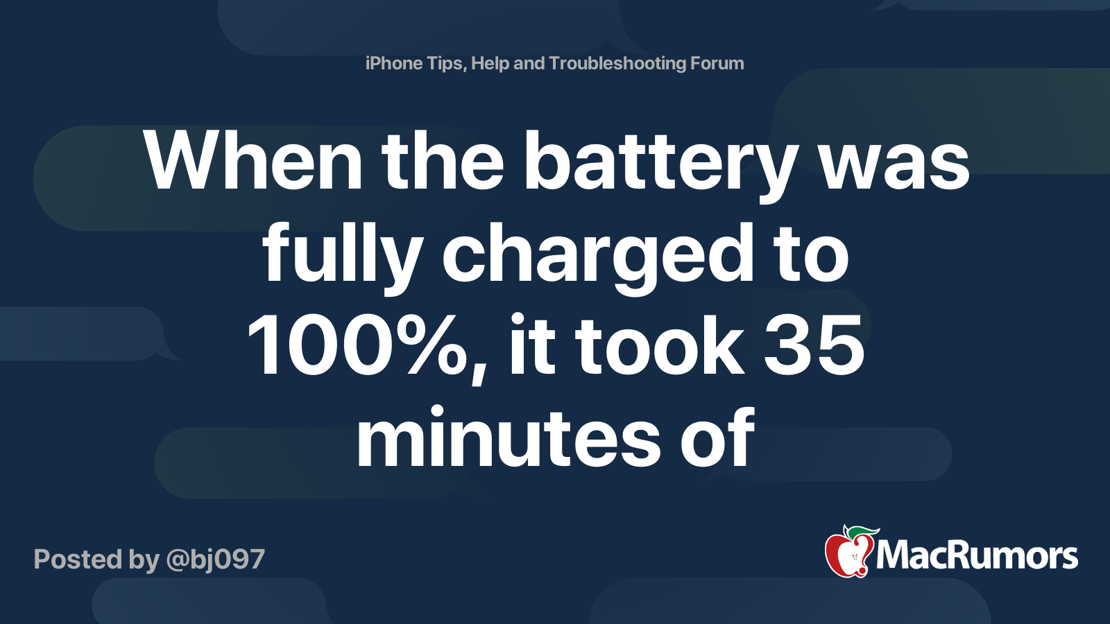 When the battery was fully charged to 100%, it took 35 minutes of ...