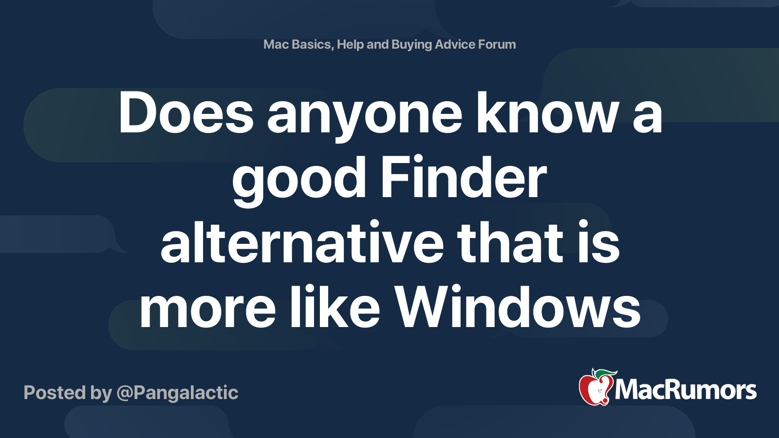 Does anyone know a good Finder alternative that is more like Windows ...