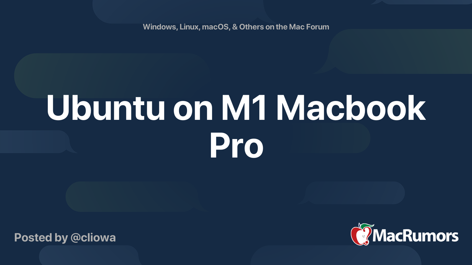 Ubuntu on M1 Macbook Pro | MacRumors Forums