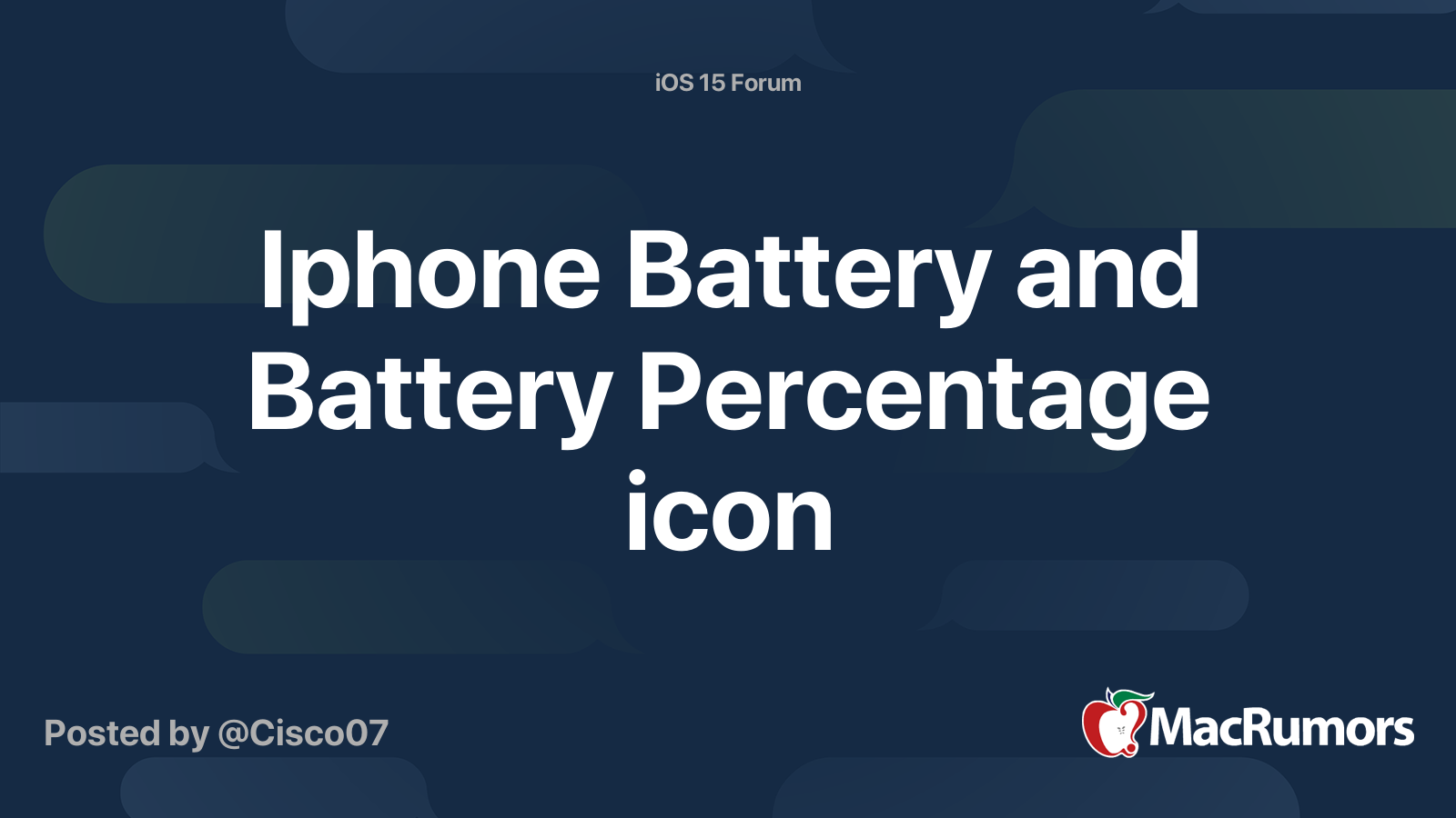 Iphone Battery and Battery Percentage icon | MacRumors Forums