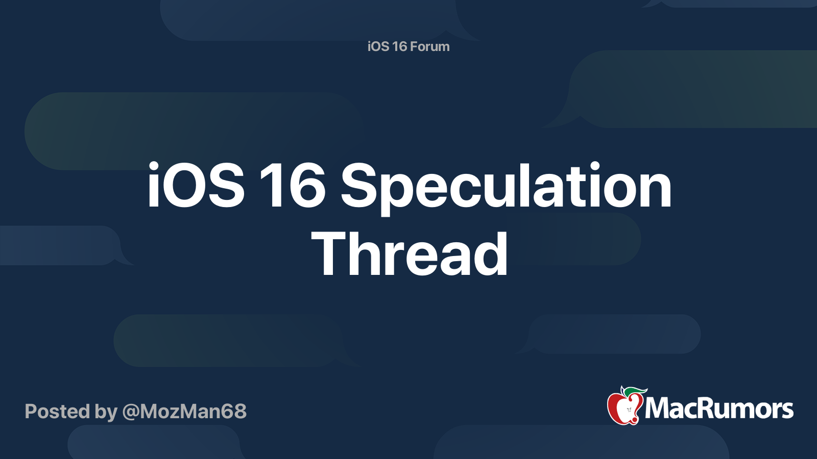 iOS 16 Speculation Thread | MacRumors Forums