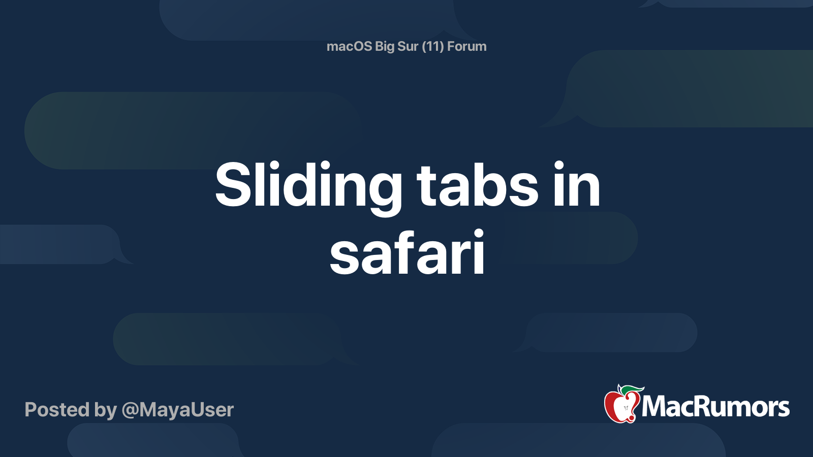Sliding tabs in safari | MacRumors Forums