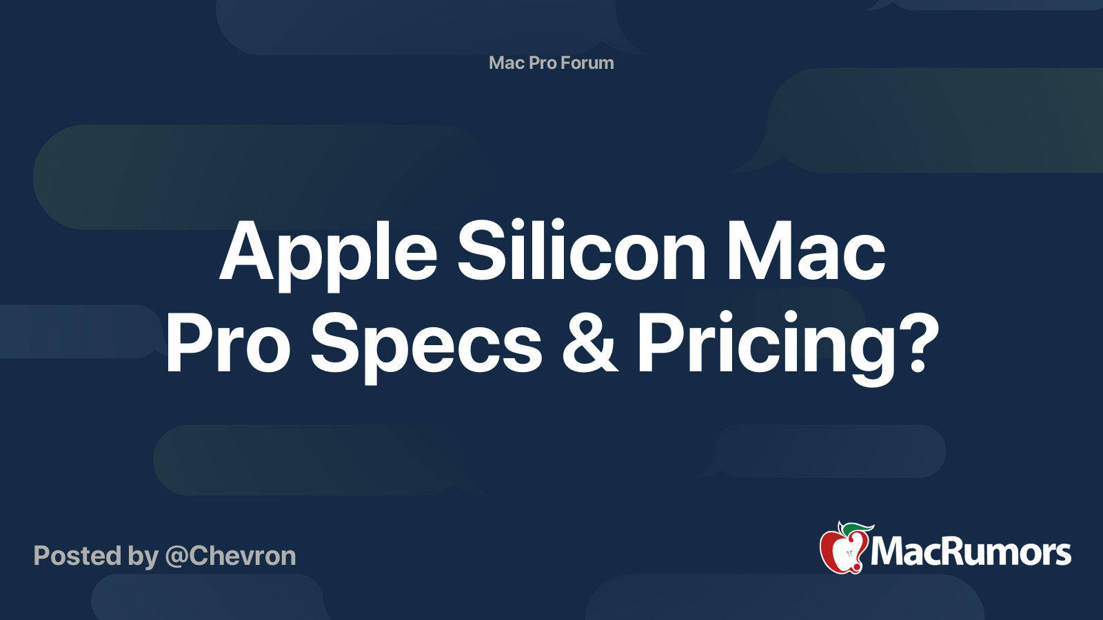 Apple Silicon Mac Pro Specs Pricing MacRumors Forums