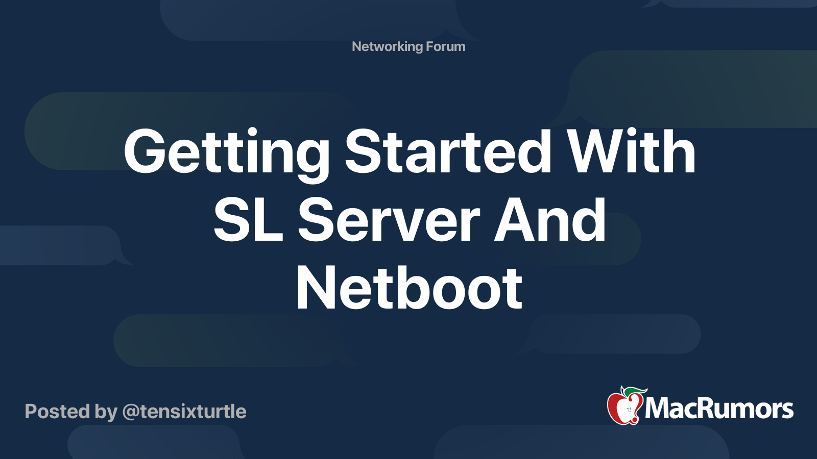 Getting Started With Sl Server And Netboot Macrumors Forums 7350