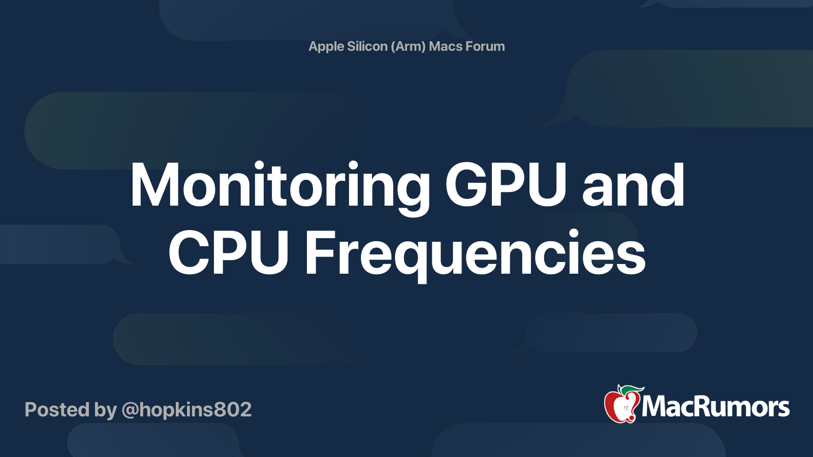 Monitoring GPU and CPU Frequencies | MacRumors Forums
