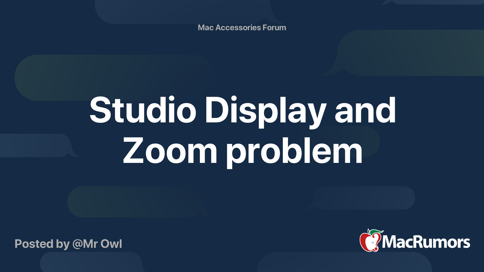 Studio Display and Zoom problem | MacRumors Forums