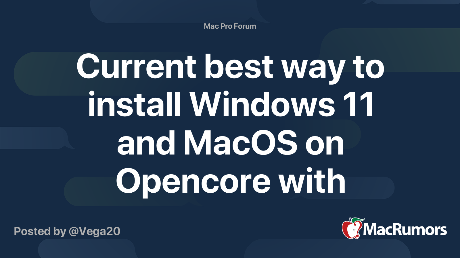 Current best way to install Windows 11 and MacOS on Opencore with separate SSD's on cMP 5,1 ...