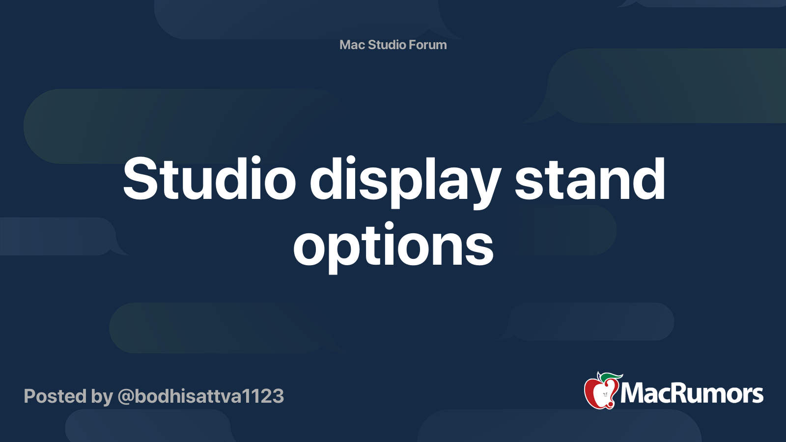 Studio display stand options | MacRumors Forums