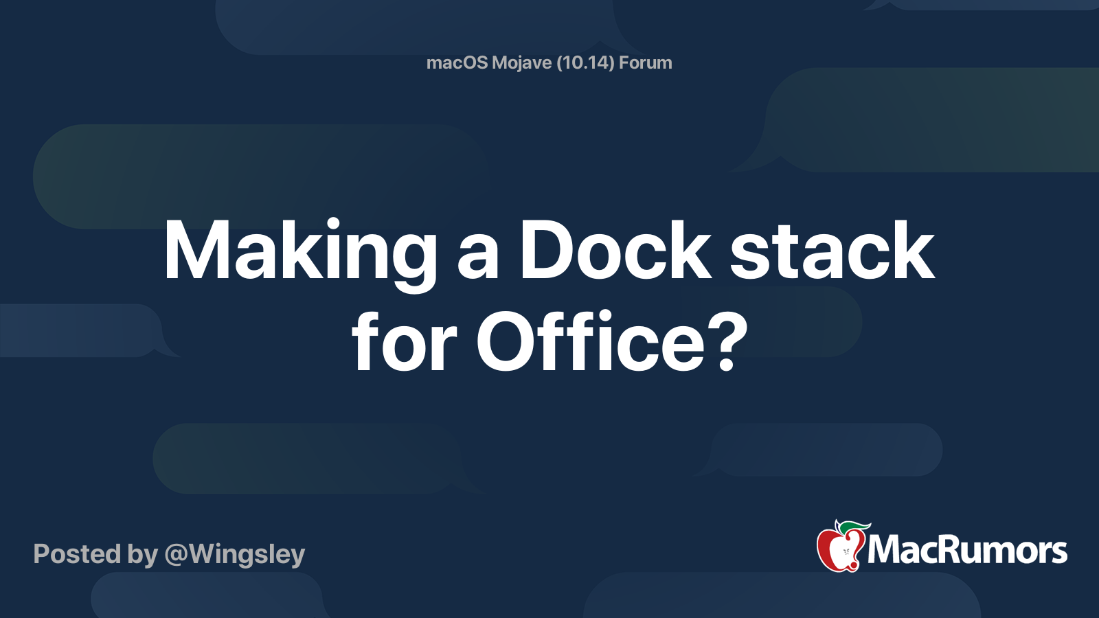 Making a Dock stack for Office? | MacRumors Forums