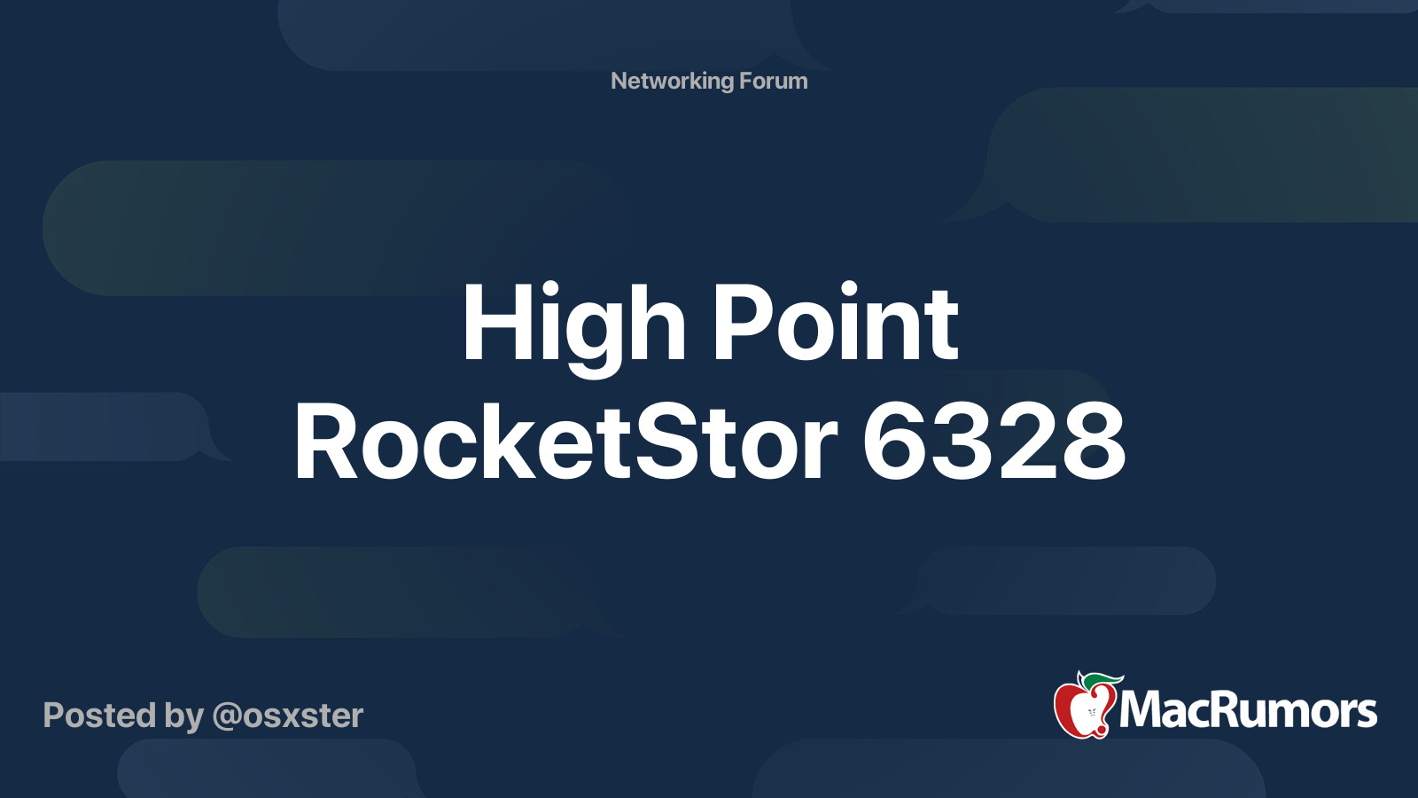 High Point Rocketstor 6328 Macrumors Forums