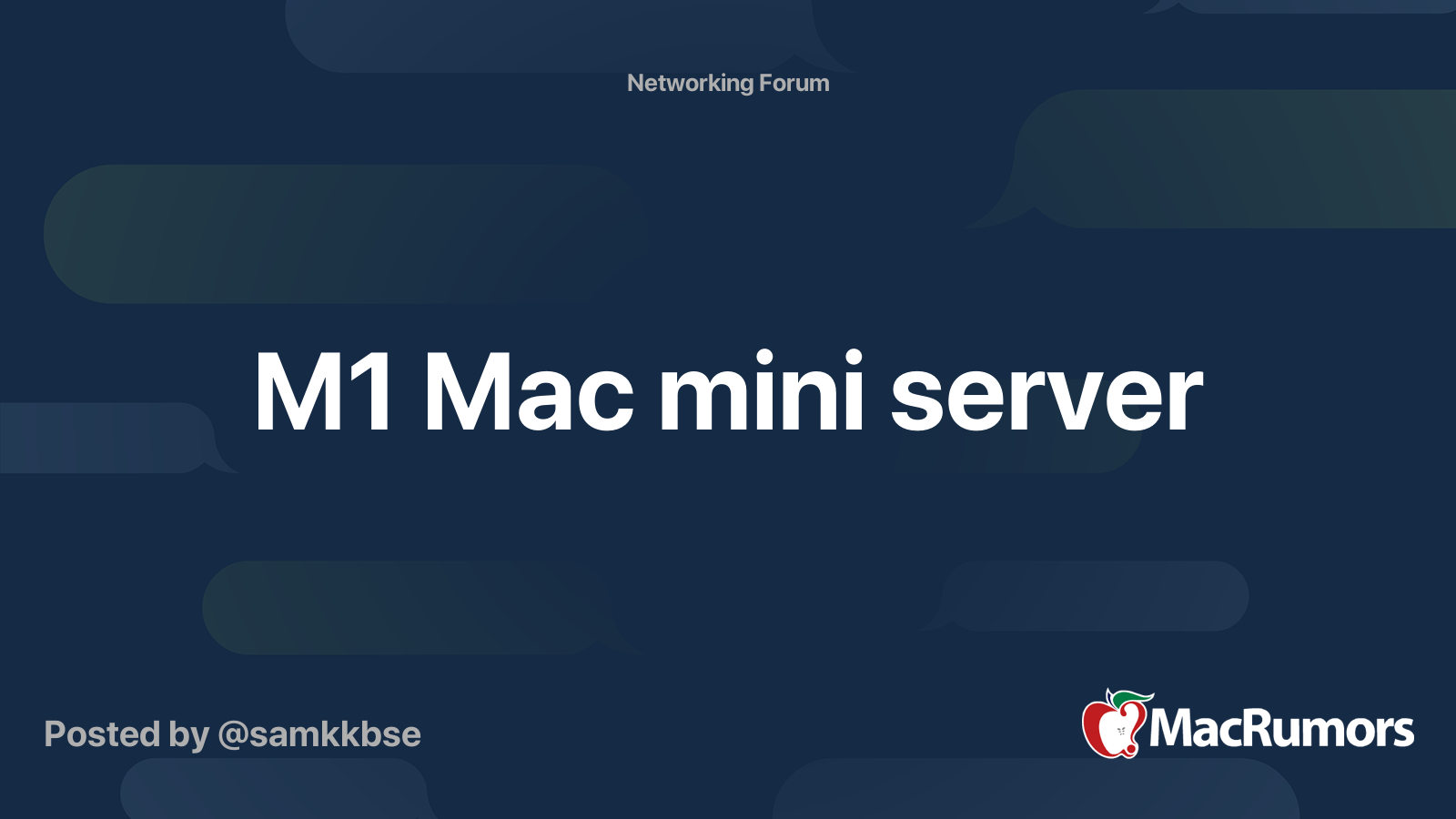 M1 Mac mini server | MacRumors Forums