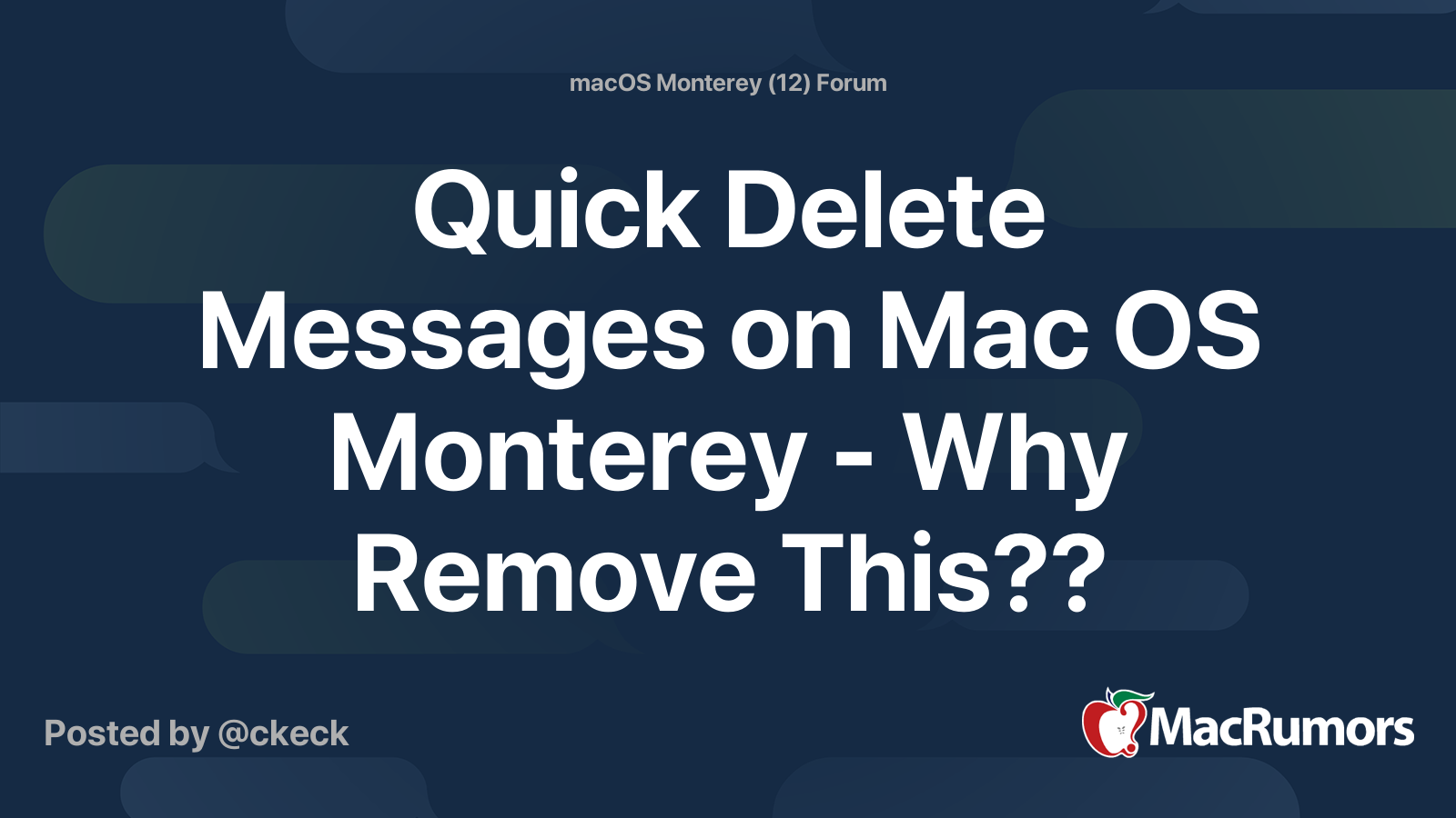 Quick Delete Messages on Mac OS Monterey - Why Remove This ...