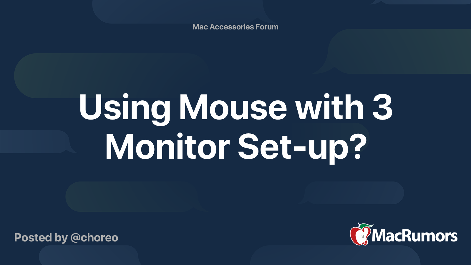 Using Mouse with 3 Monitor Set-up? | MacRumors Forums