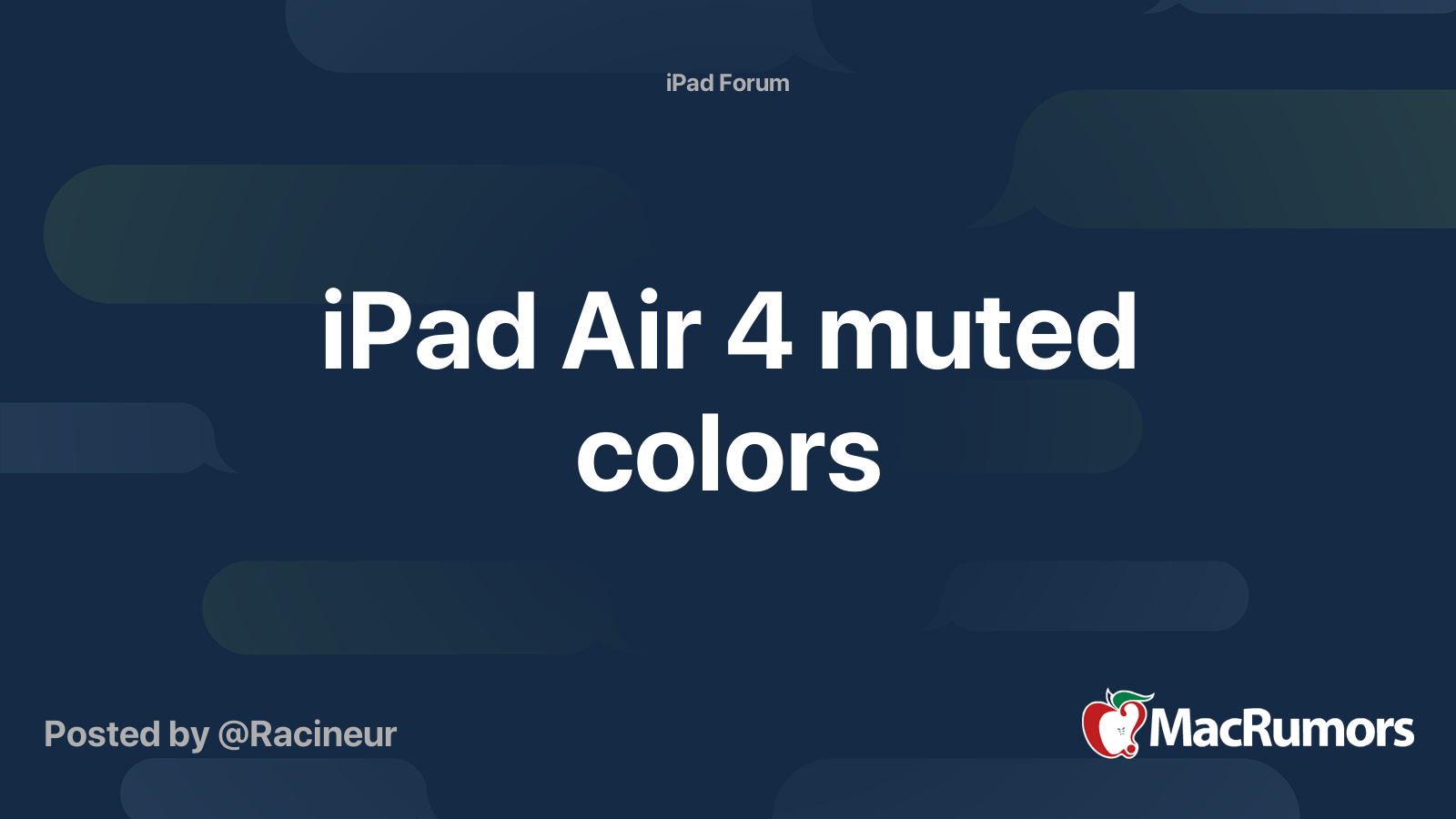 iPad Air 4 muted colors | MacRumors Forums