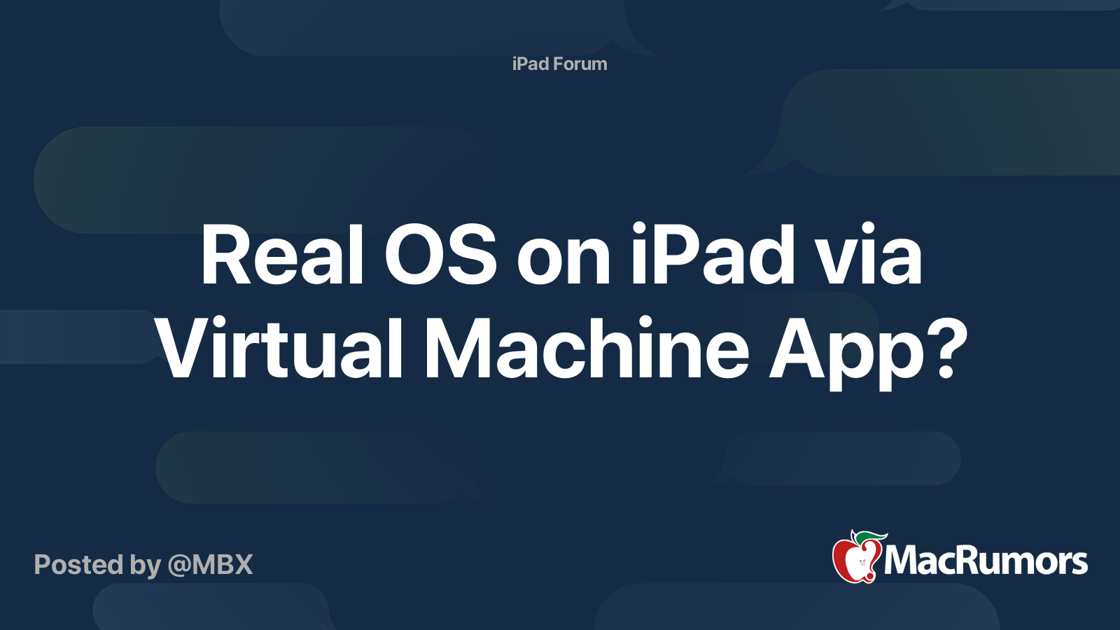 Real OS on iPad via Virtual Machine App? | MacRumors Forums