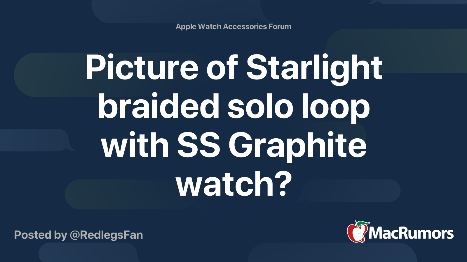 Picture of Starlight braided solo loop with SS Graphite watch ...