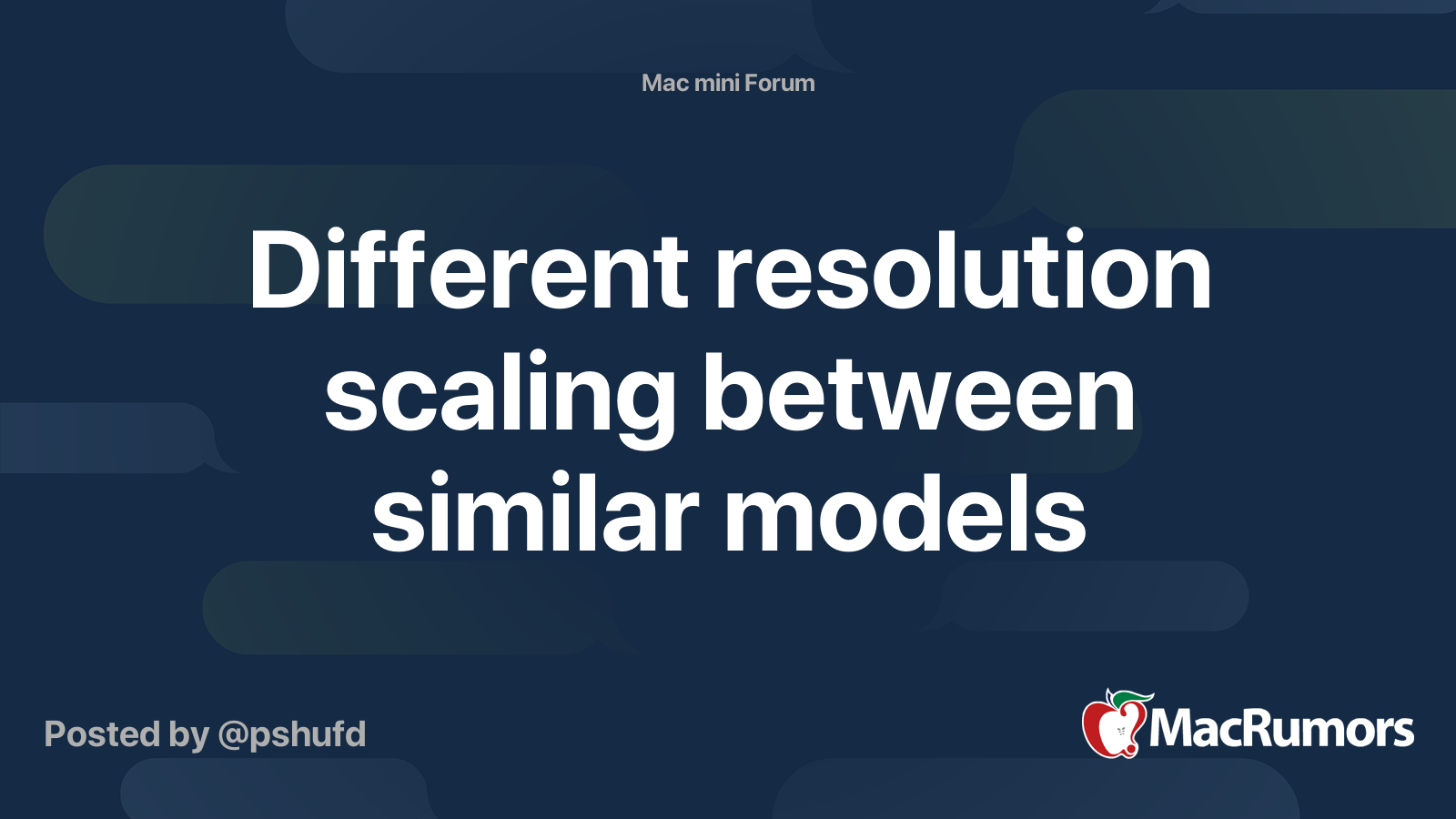 Different resolution scaling between similar models | MacRumors Forums