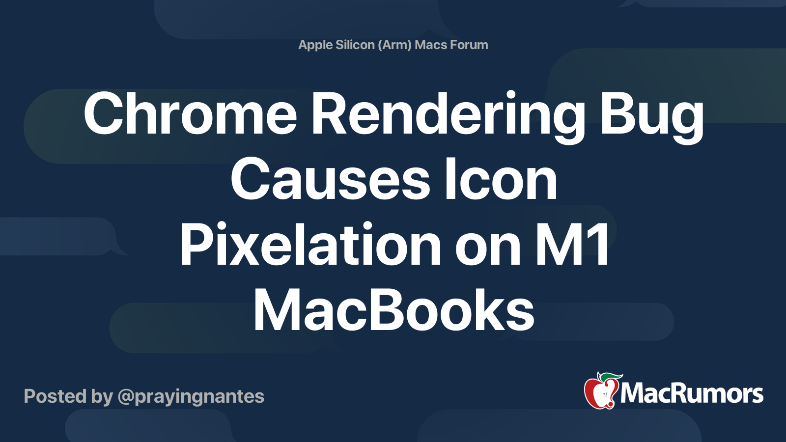 Chrome Rendering Bug Causes Icon Pixelation on M1 MacBooks | MacRumors ...