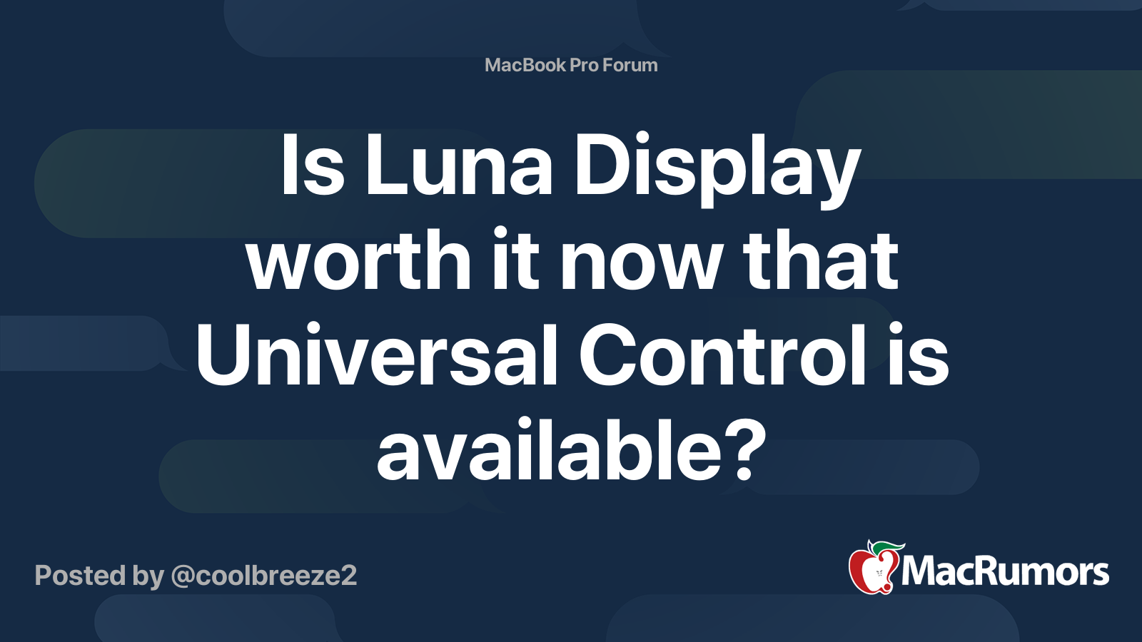 Is Luna Display worth it now that Universal Control is available ...