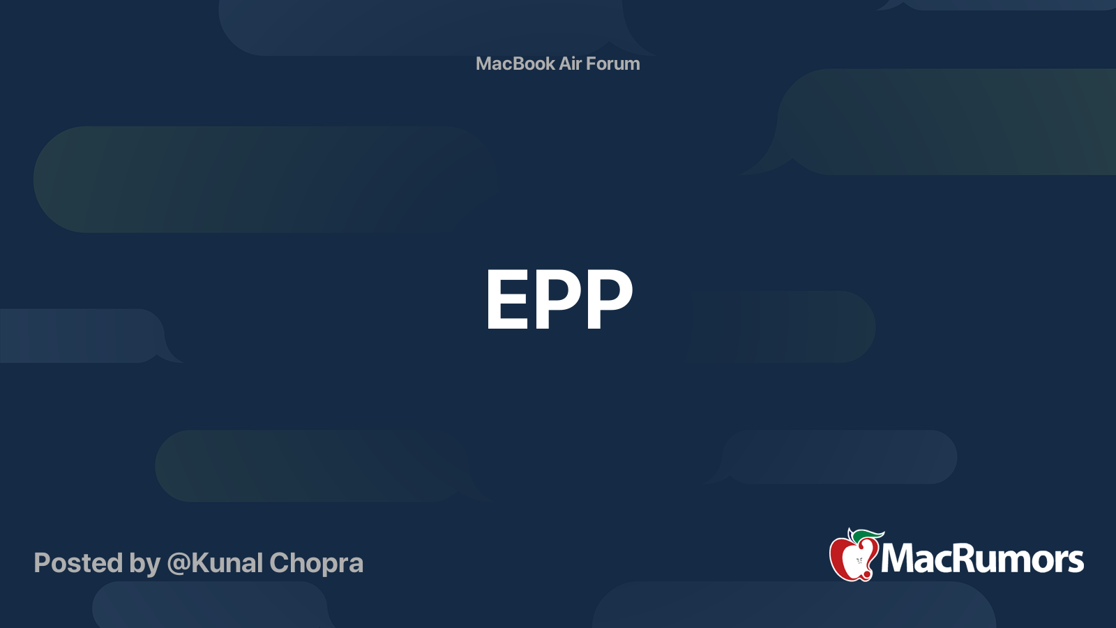 EPP | MacRumors Forums